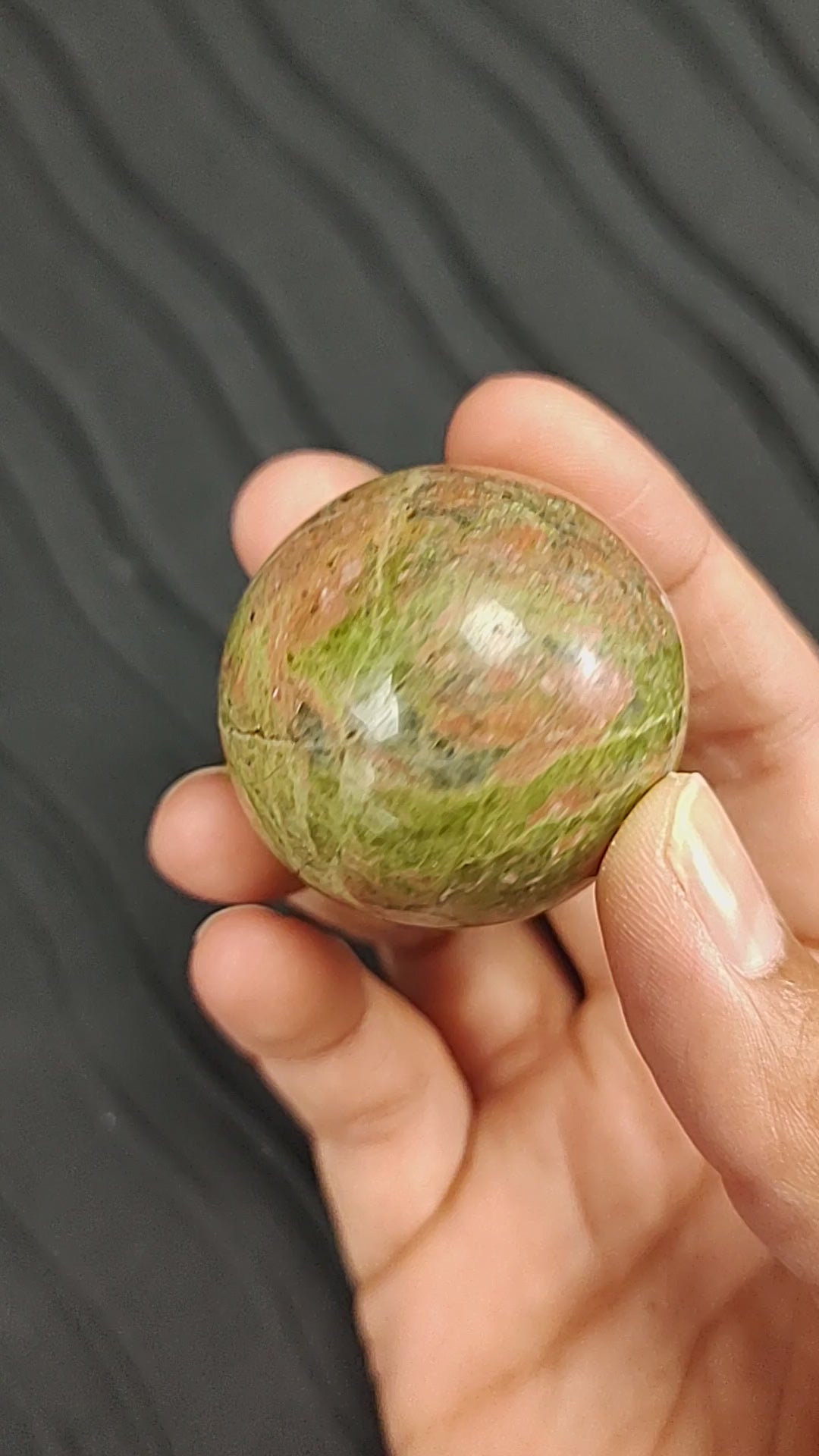 Unakite sphere – Gems From The Garden